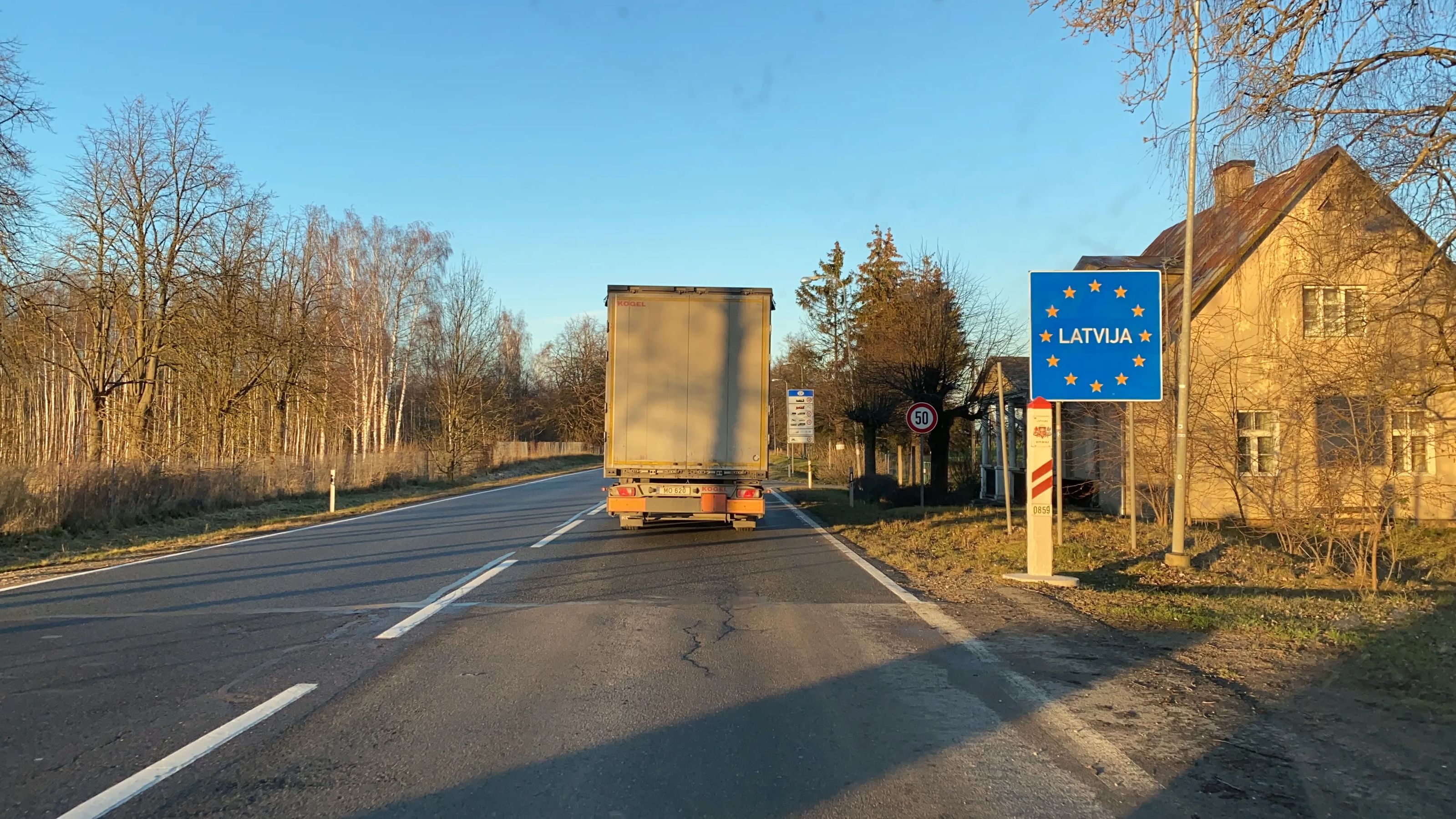 Driving From Lithuania to Latvia